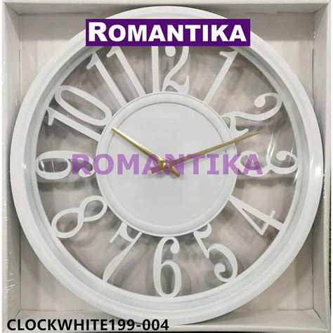 Romantika Colour Clock Analog 30cm Wall Clock Plain Colour Jam Dinding