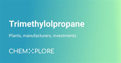 Trimethylolpropane Plants And Manufacturers News