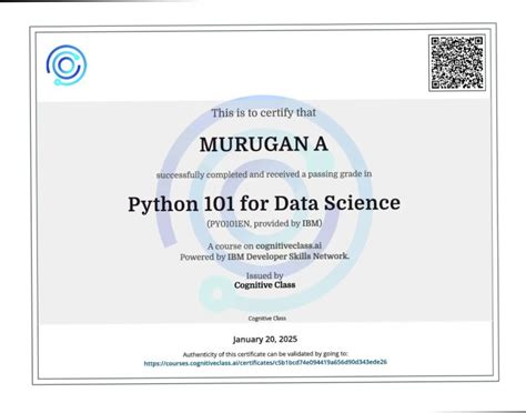 Python Datascience Machinelearning Ibm Cognitiveclass Murugan A