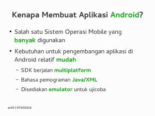 Memulai Pemrograman Android PPT Free Download