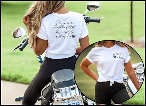 Women Empowerment Shirt Powherful Tshirt She Overcame Everything That