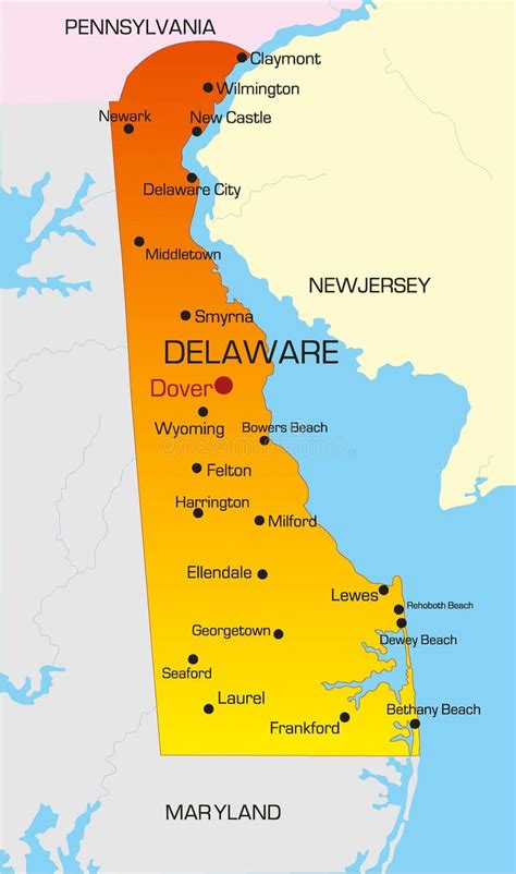 Pennsylvania Delaware Map Stock Illustrations 969 Pennsylvania