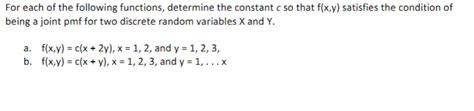 Solved For Each Of The Following Functions Determine The Chegg