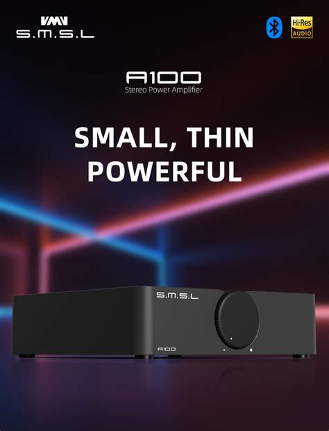 SMSL A100 Stereo Digital Power Amplifier 80w*2 Class D MA12070 Bluetoo ...