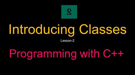 Introducing Classes Programming With C Lesson 2 Bangla Youtube