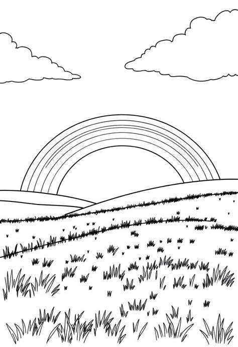 虹の塗り絵 Pdf印刷可能