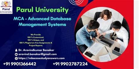 Parul University Mca Advanced Database Management Systems Solved