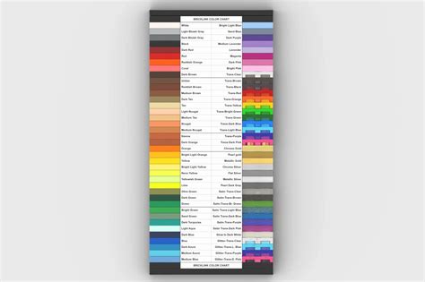 The Ultimate Lego Color Chart Lego® Ideas