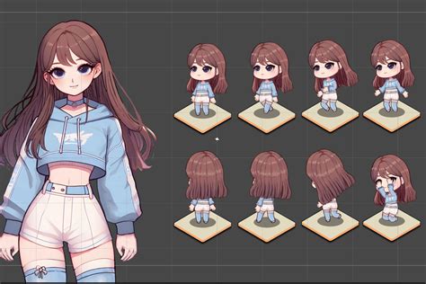 [fw]2d Animated Cute Girl Full And Sd Character 2d 角色 Unity Asset Store