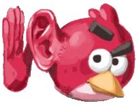 Angry Bird Listening Sticker Angry Bird Listening Bird Discover