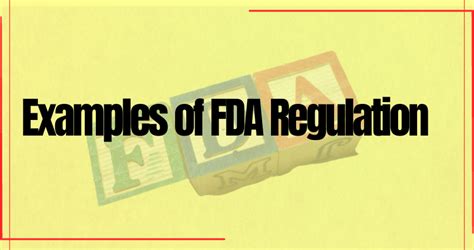 10 Examples Of Fda Regulation Vivid Examples