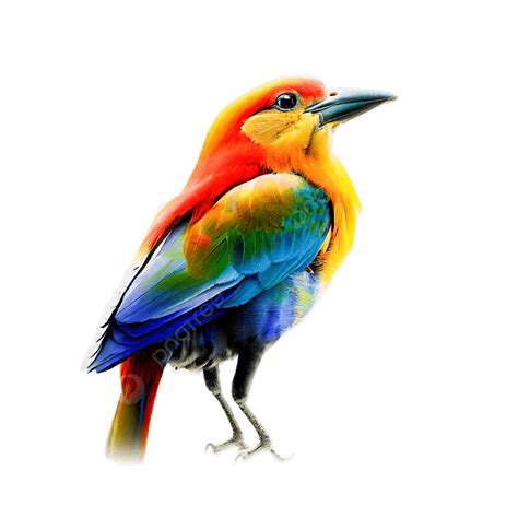 컬러 새 흰색 배경에 고립 색깔 새 조류 Png 일러스트 및 Psd 이미지 무료 다운로드 Pngtree