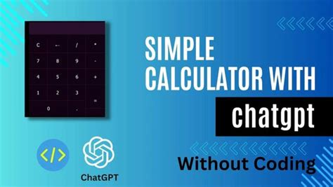 Build A Calculator App In 1 Minute Using Chatgpt Calculator With