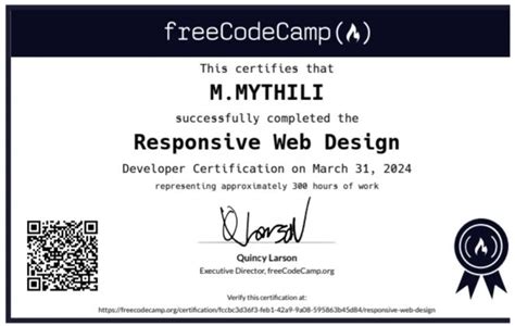 Mythili M On Linkedin Webdesign Freecodecamp Responsivedesign