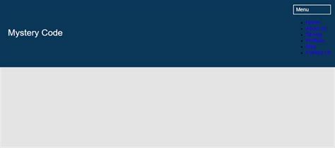 Responsive Navigation Menu Bar In Html And Css