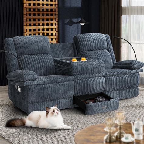 Reclining Loveseat Oversized Massage Recliner Sofa Heavy Weight