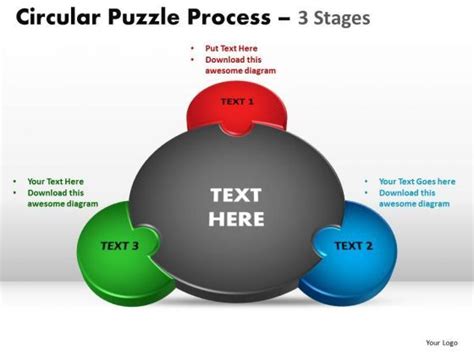 PowerPoint Template Diagram Circular Puzzle Ppt Slide