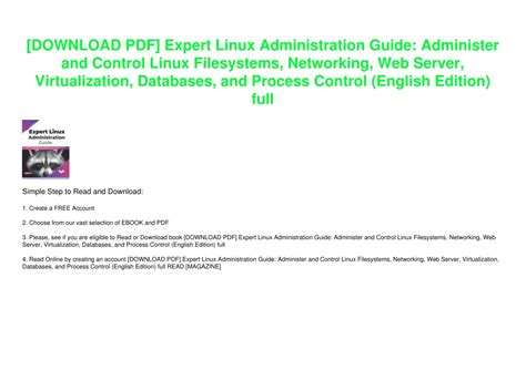 Ppt Download Pdf Expert Linux Administration Guide Administer And