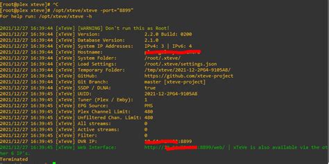 Xteve Crashes With No Error Other Than Terminated · Issue 285 · Xteve Projectxteve · Github