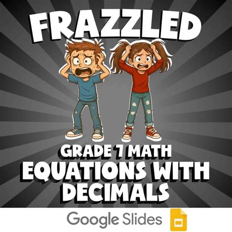 Equations With Decimals Frazzled Math Game No Prep Grade 7 Review