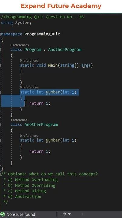 Solution For Programming Quiz Questions Q16 Expand Future Academy