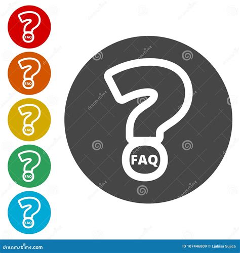 Frequently Asked Questions FAQ Icon Stock Vector Illustration Of Instructions Button
