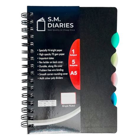 Pvc Cover Glue Bound Wiro Binding A5 Notebook 300pages At Rs 95piece