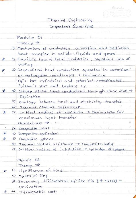 Question Bank Important Questions Module Oi Theory Mechanism Of Conduction Convectian