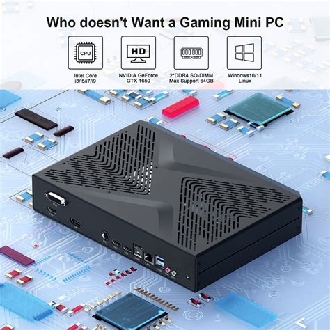 Hystou 미니 게임용 Pc 프로세서 인텔 코어 I5 I7 윈도우 10 11 리눅스 데스크탑 컴퓨터 9 세대 Gtx 1650 4gb Gddr5 미니 Pc