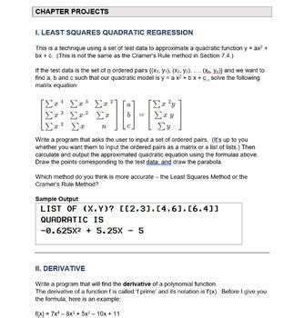 PROGRAMMING PRECALCULUS CHAPTER GRAPHING POLYNOMIAL FUNCTIONS