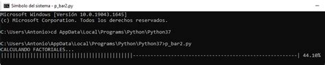 Mostrando Barra De Progreso En El Terminal Con Python El