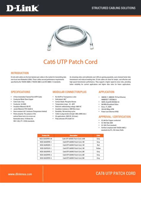 Dlink Cat6 1MTR Patch Cord Copper Blue At 130 Piece In Mumbai ID 2852123728733