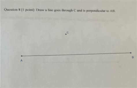 Solved Question Point Draw A Line Goes Through C Chegg