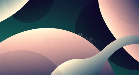 An Abstract Design Featuring Smooth Curving Shapes In Soft Pink Cream And Dark Stock