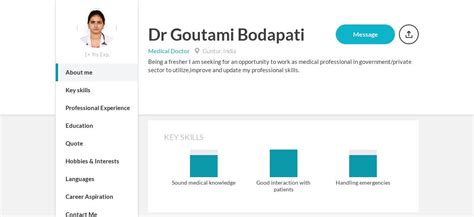 Dr Goutami Bodapati Online Resume CraftmyCV