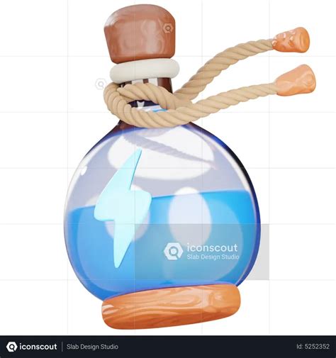 Lightning Potion 3d Icon Download In Png Obj Or Blend Format