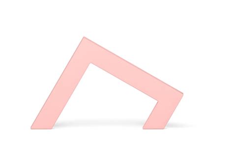 Premium Vector Pink Angular Corner Arch Abstract Basic Foundation Geometric 3d Element Design