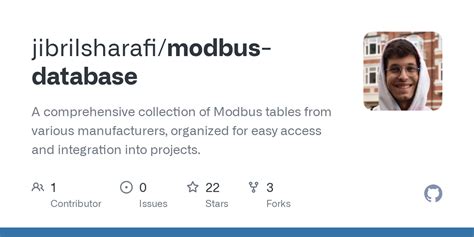 Github Jibrilsharafi Modbus Database A Comprehensive Collection Of Modbus Tables From Various