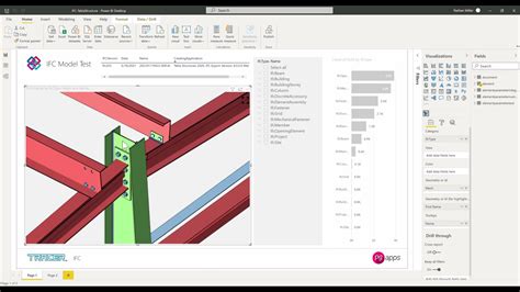Tracer Test Using Power BI To Visualize A D IFC File Created In Tekla Revit News