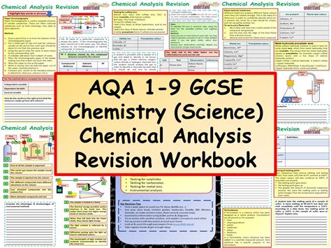 Aqa 1 9 Gcse Chemistry Science Chemical Analysis Revision Workbook