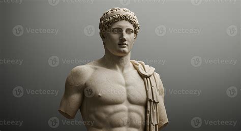 Greek Mythology Hermes Statue In Marble Showcasing Intricate