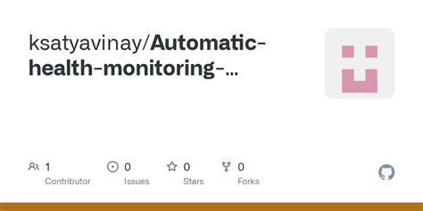 GitHub Ksatyavinay Automatic Health Monitoring System