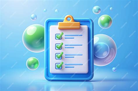 3d Clipboard Task Plan Management Todo Check List With Bubble Efficient