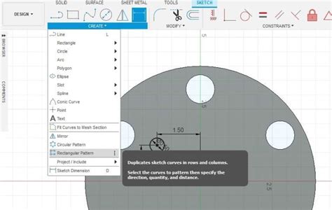 Fusion 360 Tutorial Circular Pattern Rectangular Pattern 3d Distributed