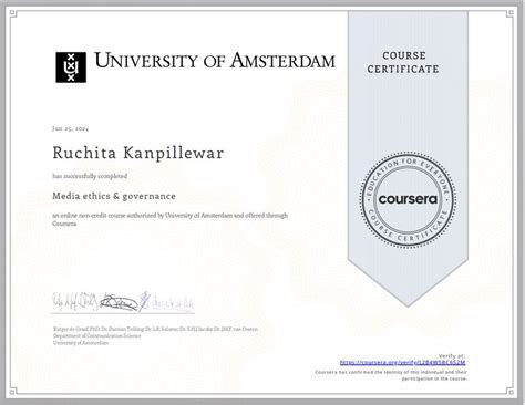 My Course On Media Ethics And Governance Ruchita Kanpillewar Posted