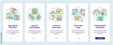 Addressing Labor Issues Onboarding Mobile App Screen Agriculture