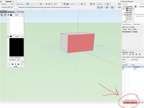 shell creation failed troubleshooting vectorworks community board