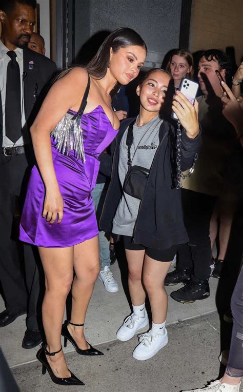 Selena Gomez In A Purple Mini Dress Heads To 2023 Mtv Video Music