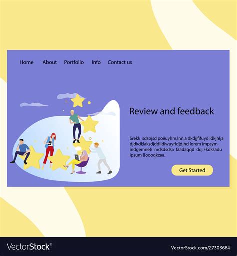 Review And Feedback Landing Page Homepage Template