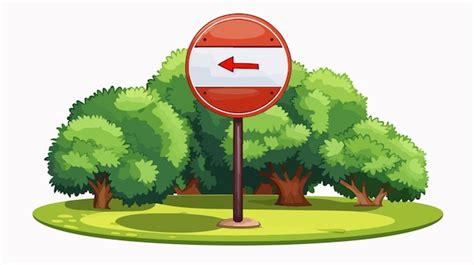 Round Green Park Sign Please Keep Off The Grass Illustration Premium
